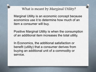 Marginal utility approach | PPT