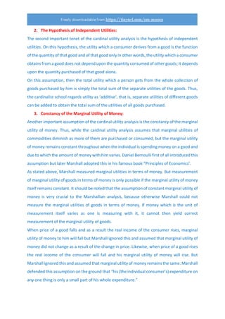 Marginal utility approach | PDF