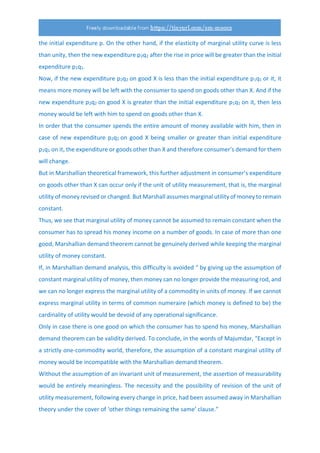 Marginal utility approach | PDF