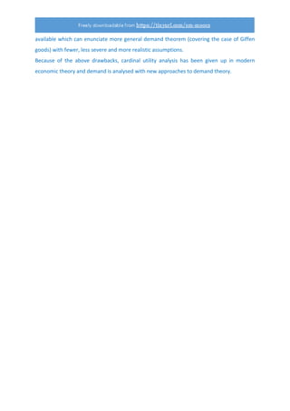 Marginal utility approach | PDF