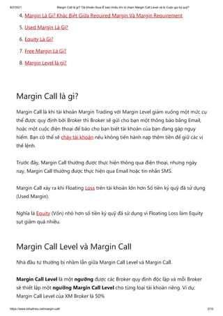 Margin call là gì ? | PDF