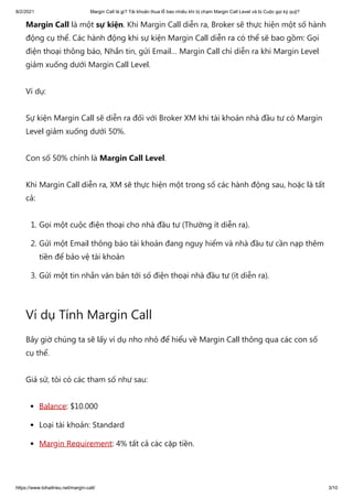 Margin call là gì ? | PDF