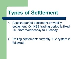 Margin trading and settlement of contracts an overview | PPT