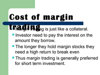 Margin trading and settlement of contracts an overview | PPT