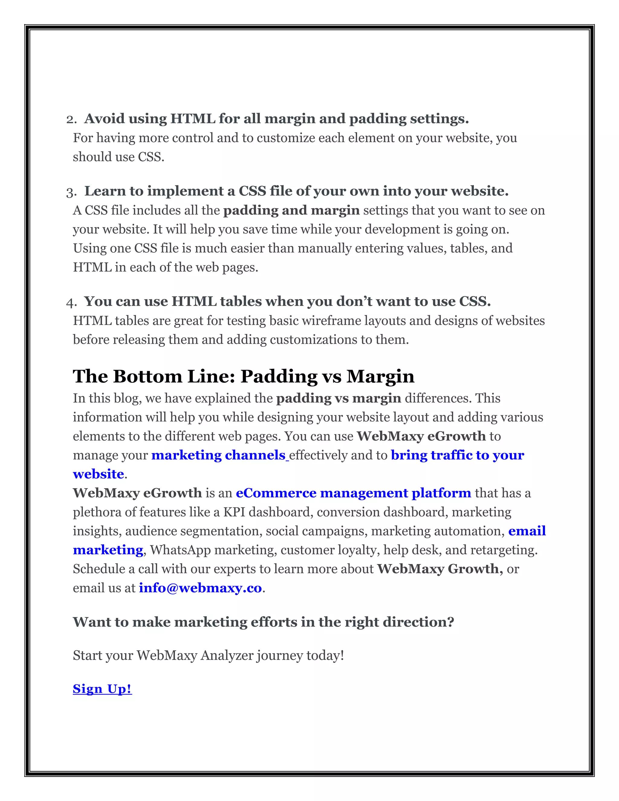 Margin vs Padding.pdf | Web Design and HTML | Internet