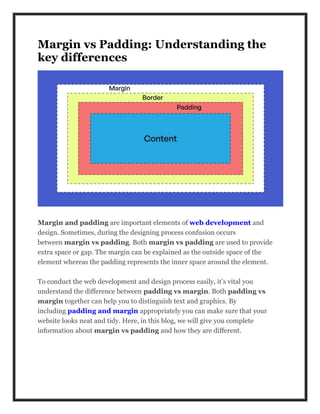 Margin vs Padding.pdf | Web Design and HTML | Internet