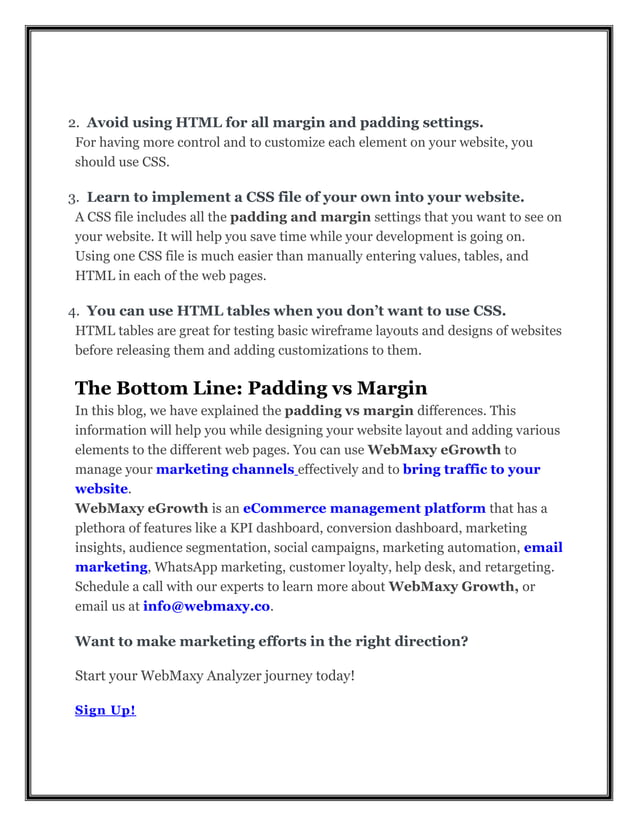 Margin vs Padding.pdf | Web Design and HTML | Internet