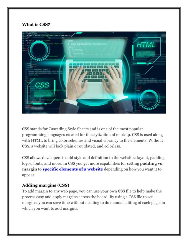 Margin vs Padding.pdf | Web Design and HTML | Internet