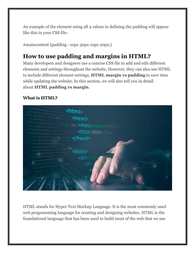 Margin vs Padding.pdf | Web Design and HTML | Internet