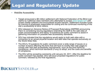 Margo Tank: Legal and Regulatory Update | PPT