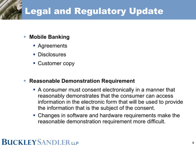 Margo Tank: Legal and Regulatory Update | PPT