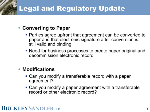 Margo Tank: Legal and Regulatory Update | PPT