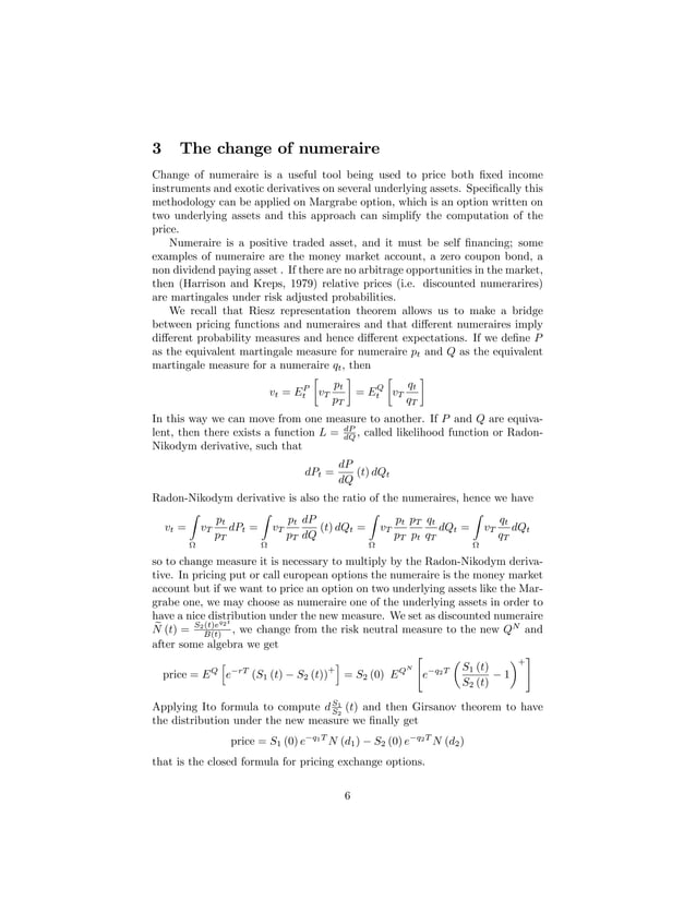 Margrabe option | PDF