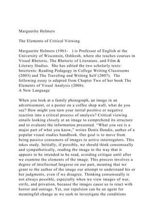 Marguerite HelmersThe Elements of Critical ViewingMargueri.docx