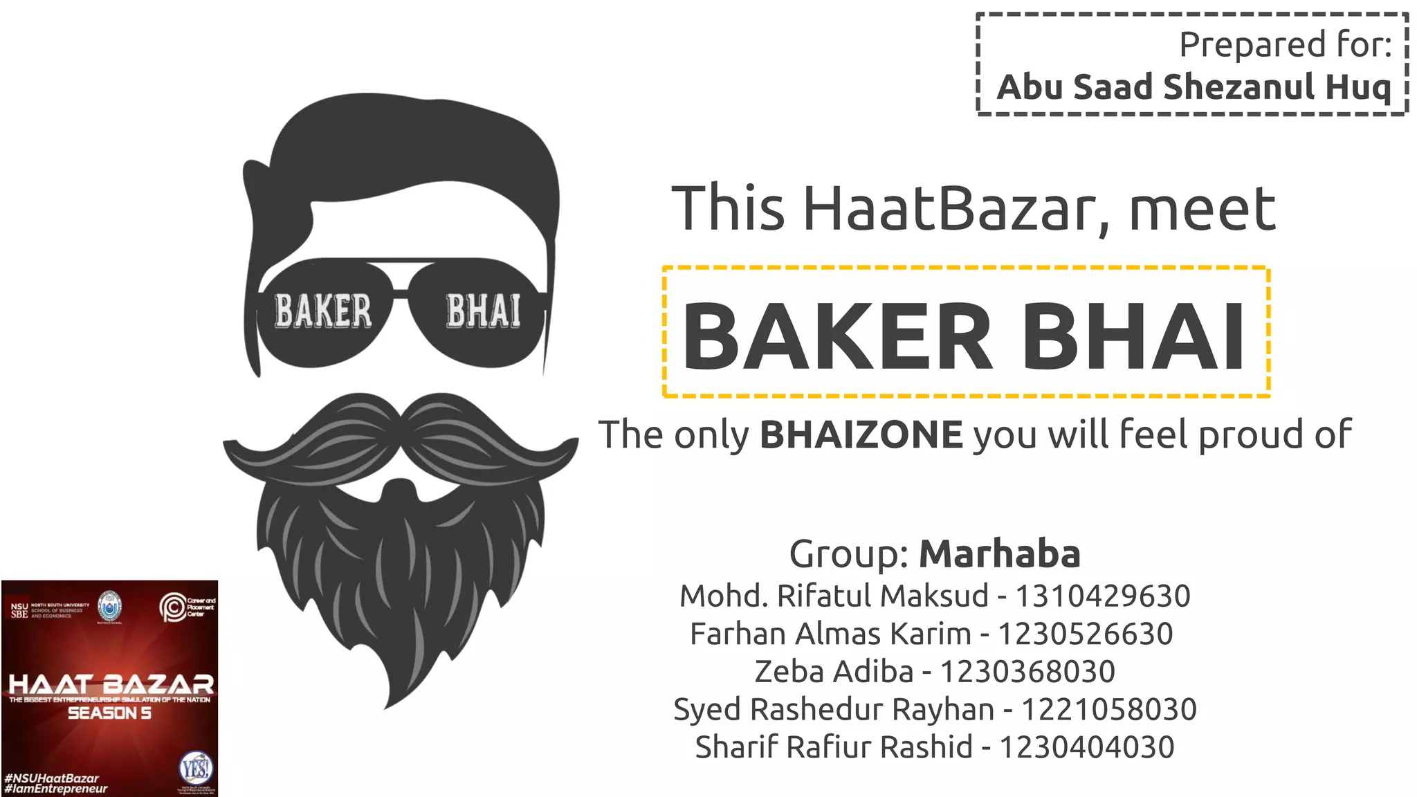 Marhaba | Baker Bhai - HaatBazar | MGT368 ABU | PDF