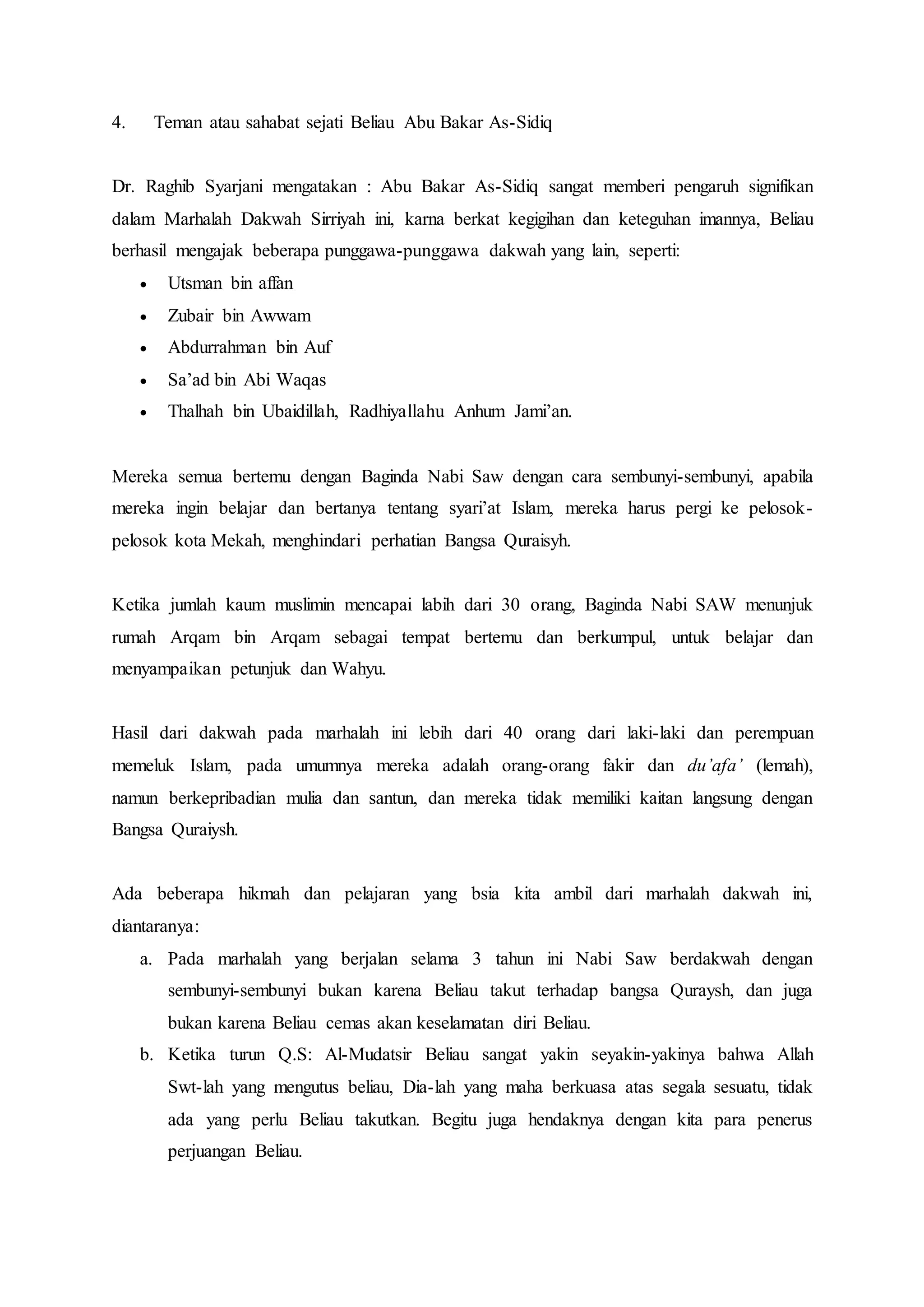 Marhalah dakwah nabi muhammad saw bag | DOCX