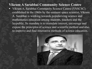 VIKRAM AMBALAL SARABHAI | PPTX