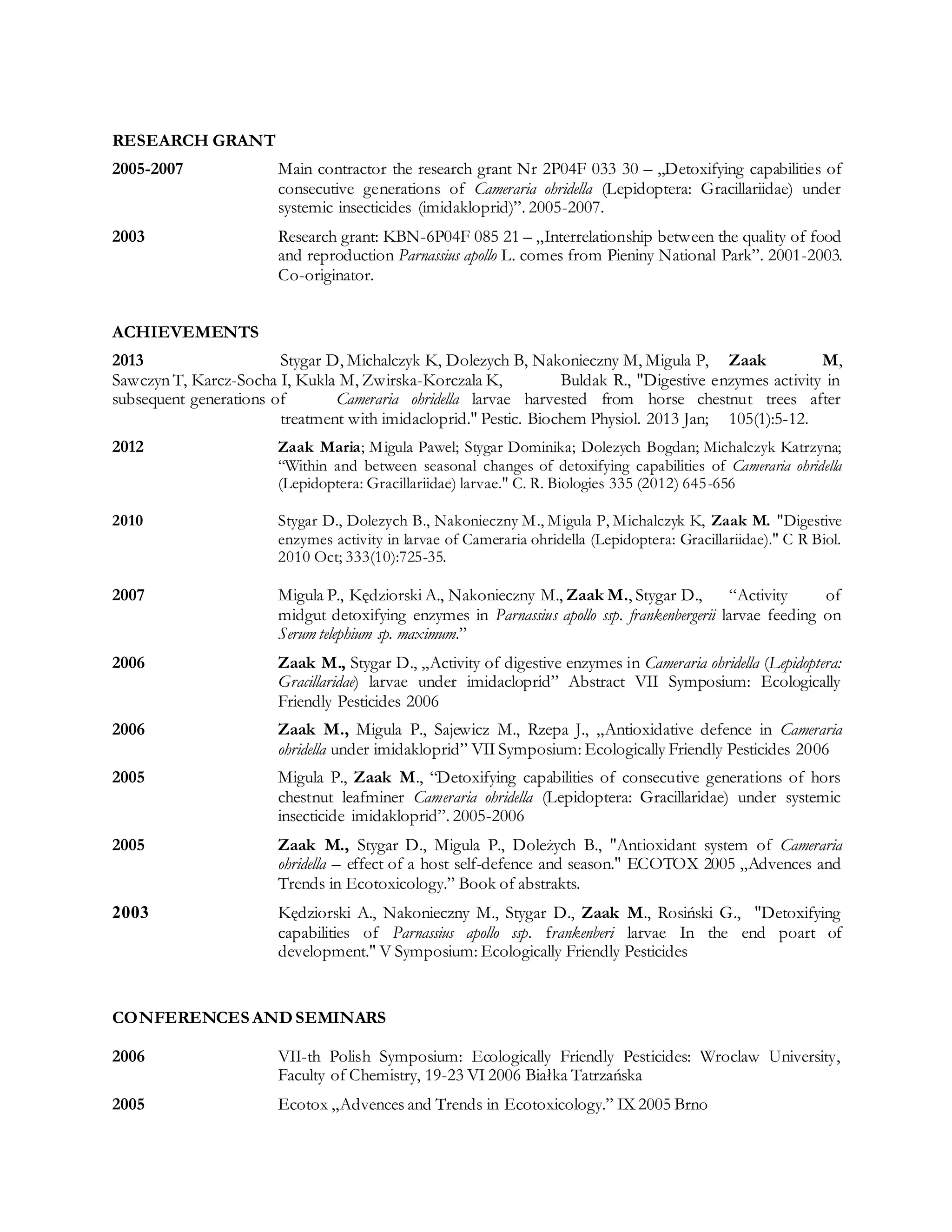 Maria żaak cv new | DOCX