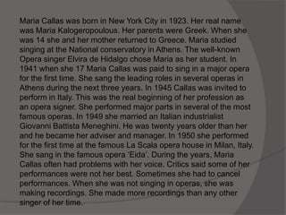 Maria callas | PPTX