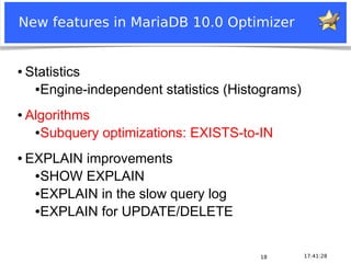 MariaDB 10.0 Query Optimizer | PPT