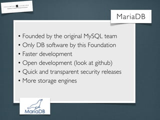 MariaDB - The Future of MySQL? | PPT