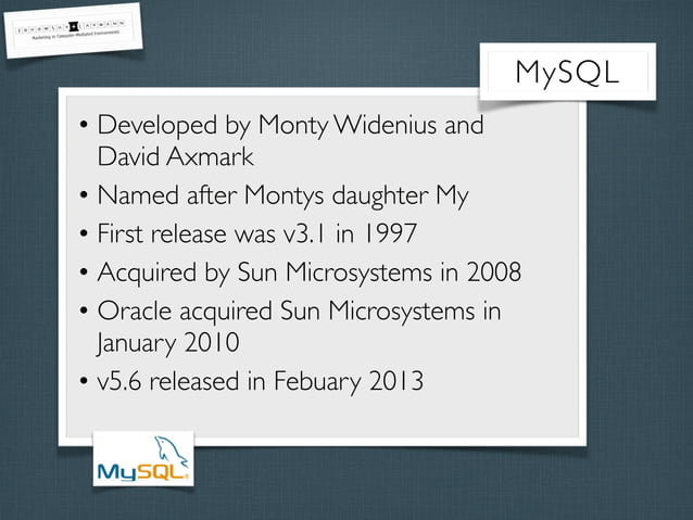 MariaDB - The Future of MySQL? | PPT