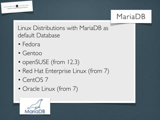 MariaDB - The Future of MySQL? | PPT