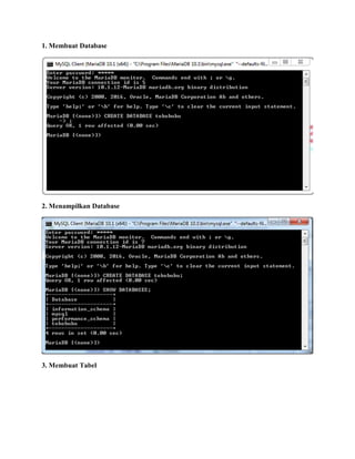 Installation MariaDB and How to Use it | PDF