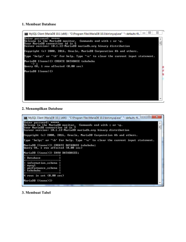 Installation MariaDB and How to Use it | PDF