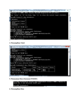 Installation MariaDB and How to Use it | PDF