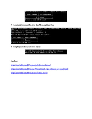 Installation MariaDB and How to Use it | PDF