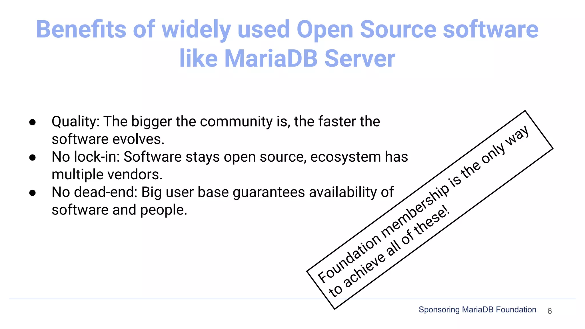 Mariadb.org sponsorship | PPT