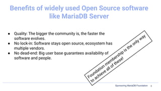 Mariadb.org sponsorship | PPT