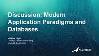 The role of databases in modern application development | PDF ...