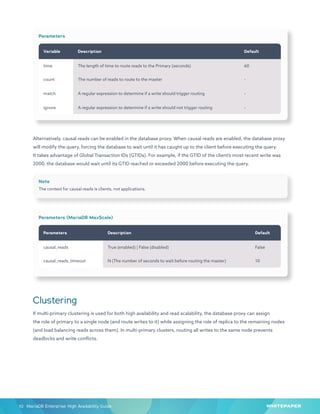 mariadb-platform-high-availability-guide_whitepaper_1001.pdf | Databases | Computer Software and ...