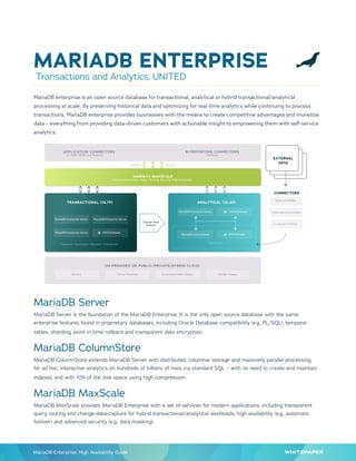 mariadb-platform-high-availability-guide_whitepaper_1001.pdf | Databases | Computer Software and ...