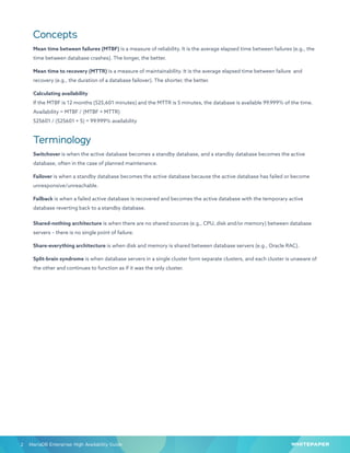 mariadb-platform-high-availability-guide_whitepaper_1001.pdf | Databases | Computer Software and ...