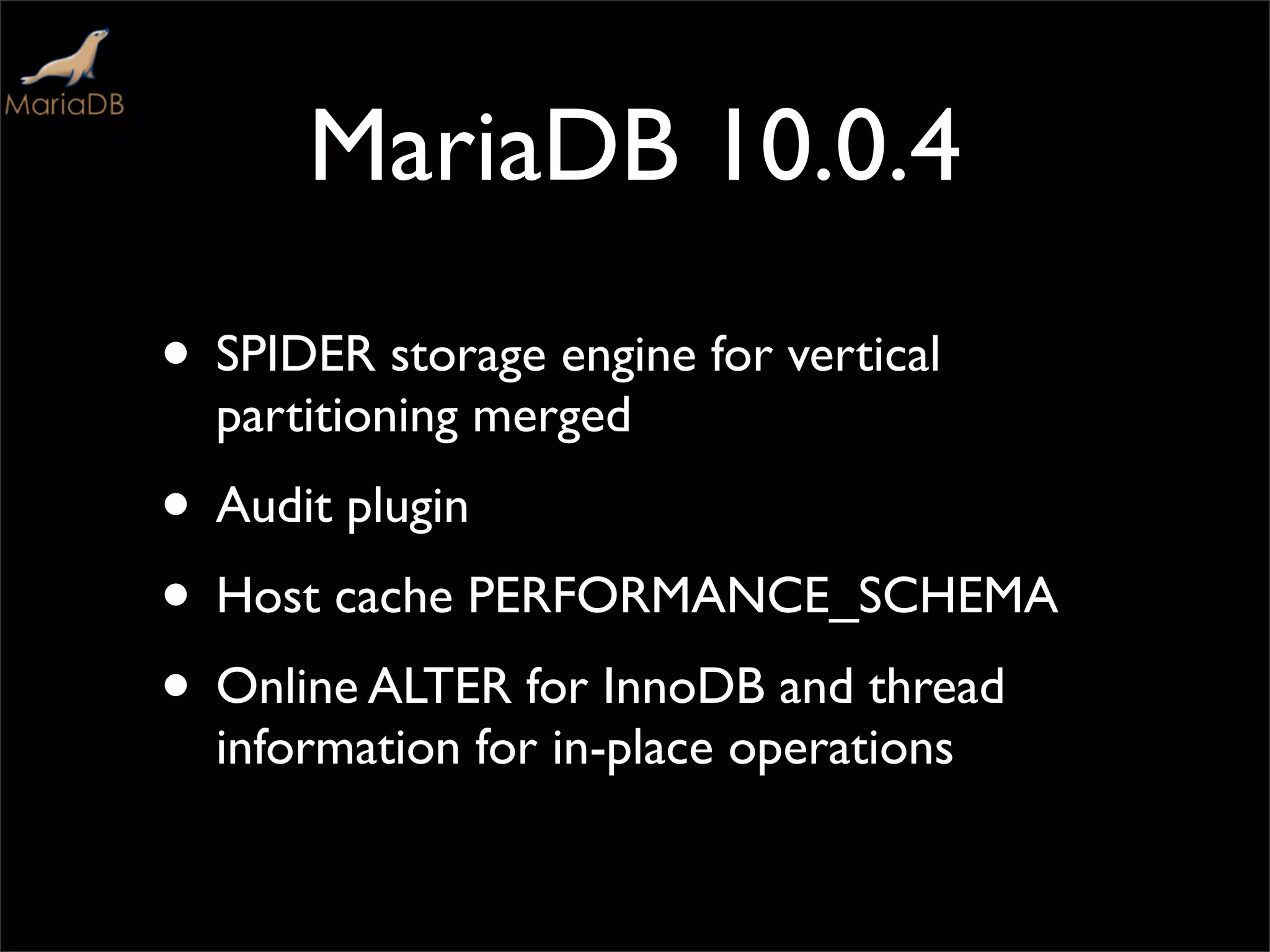 Maria db 10 and the mariadb foundation(colin) | PPT