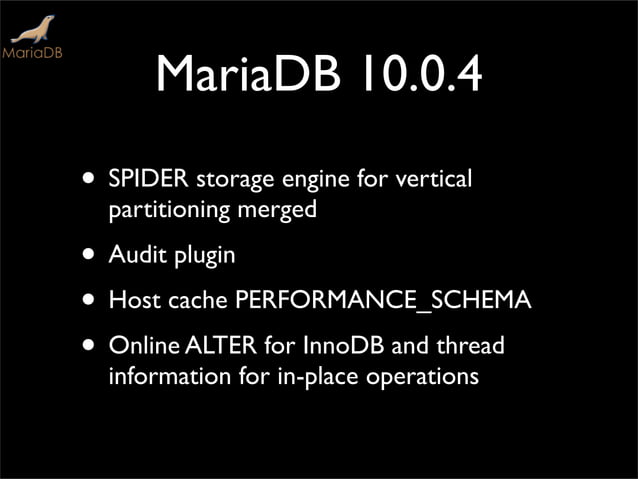 Maria db 10 and the mariadb foundation(colin) | PPT