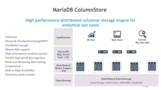 MariaDB AX ユースケース / ColumnStore 1.2 新機能 | PPT
