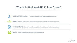 [db tech showcase OSS 2017] A23: Analytics with MariaDB ColumnStore by MariaDB Corporation David ...