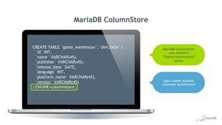 Big Data Analytics with MariaDB ColumnStore | PPT