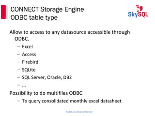 MariaDB CONNECT Storage Engine | PPT