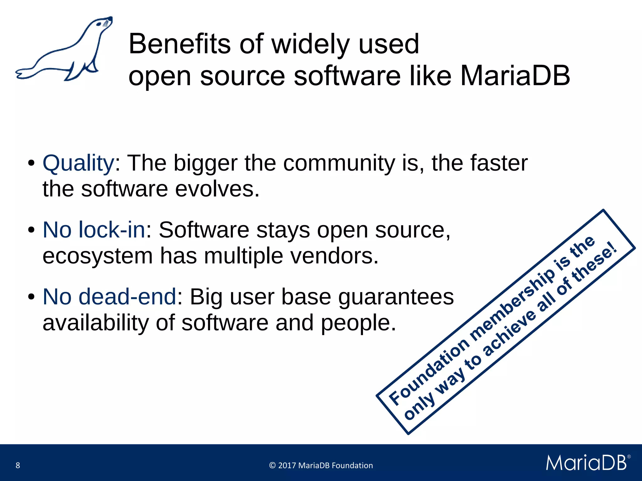MariaDB foundation membership | PPT