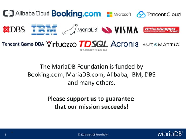 MariaDB foundation membership | PPT