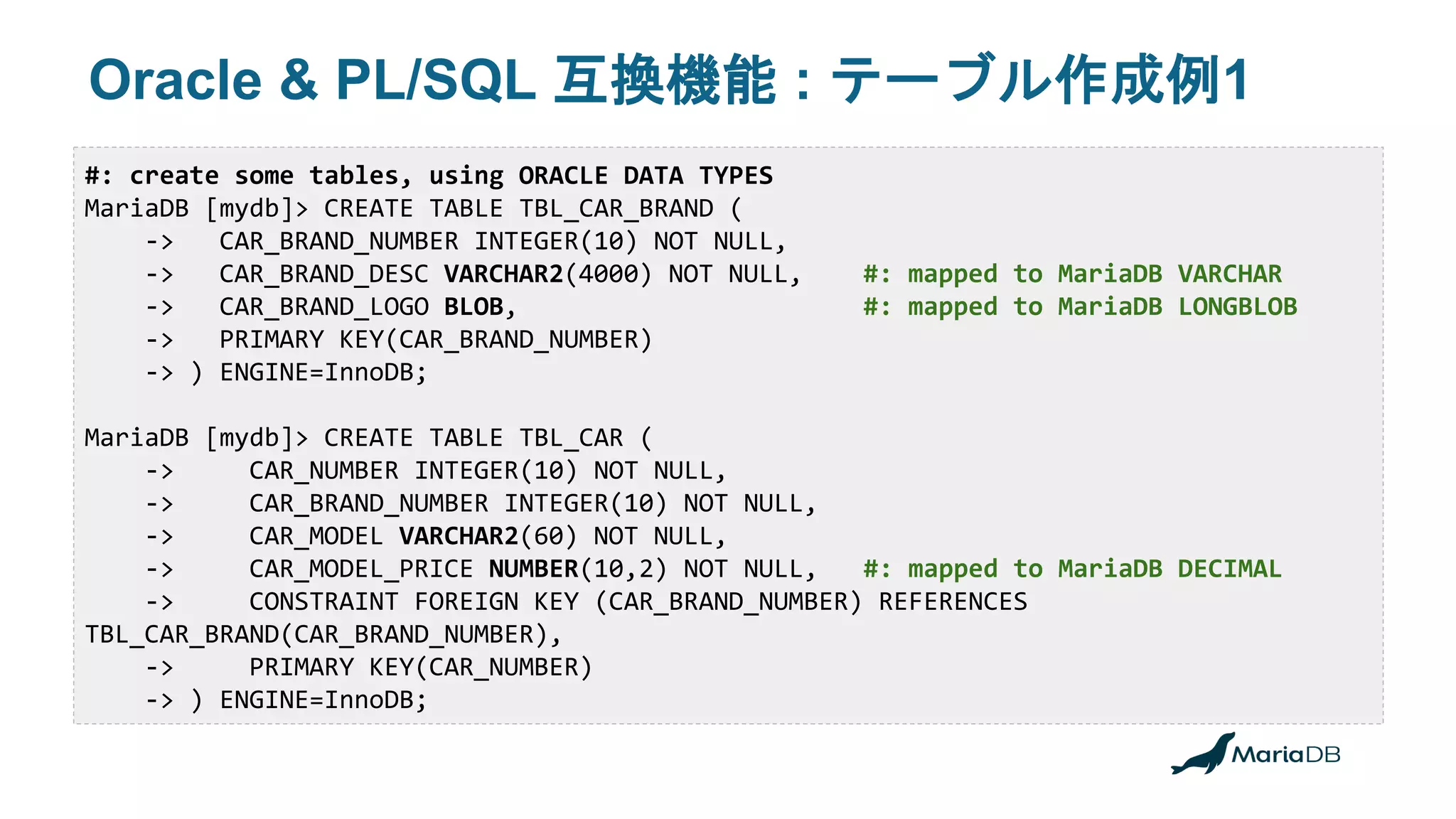 MariaDB migration from commercial database | PPT