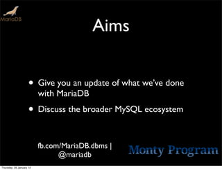 MariaDB: The New M In LAMP - SCALE10x | PPT