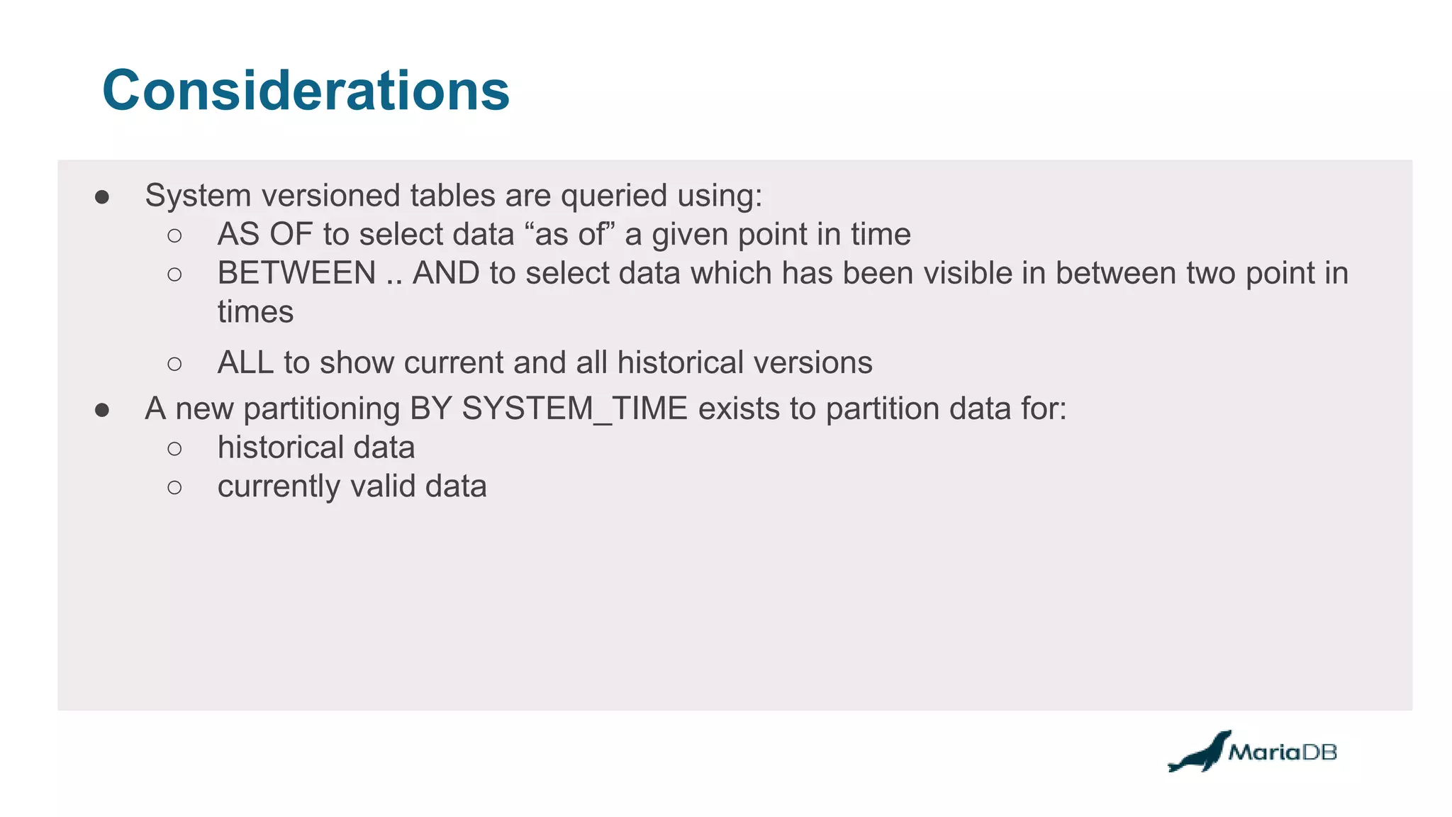 Discovering and querying temporal data | PPTX | Databases | Computer Software and Applications