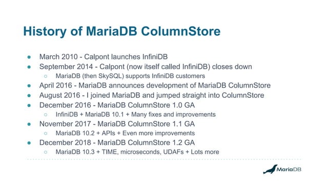 Understanding the architecture of MariaDB ColumnStore