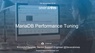 MariaDB Performance Tuning Crash Course | PPTX | Databases | Computer Software and Applications